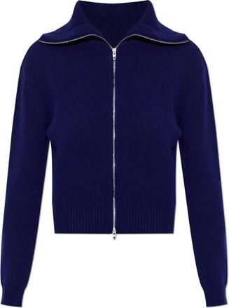 Jil Sander Femme, Pulls, Bleu, Taille: 44 FR Cardigan &agrave; large col