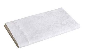 Blanc des Vosges Hesperide Bettlaken 180 x 290 cm 100% Baumwolle Jacquard Satin Perlmutt