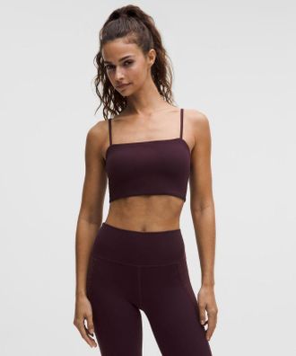 lululemon Nulu Yoga-BH mit Paisley-Spitze hinten Leichter Halt f&uuml;r B/C-Cups f&uuml;r Frauen - Gr&ouml;&szlig;e 2XS in Black Plum/Paisley Lace Jacquard Black Plum