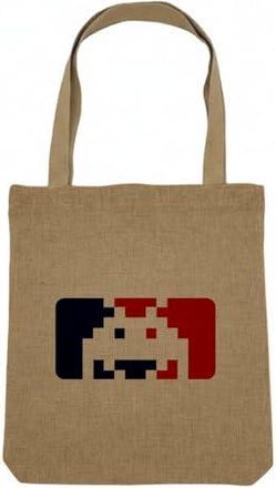 Fabulous Sac Shopping Tote Bag Aspect Lin - Invader Parodie Jeux Video Retro Arcade Game Retro Pixel Art - Sac de Courses Toile Epaisse 360g Beige Naturel Caba