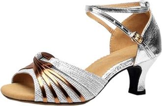 Generic Chaussures Danse Femme Ouverte Latine Tango Valse Fête Sociale Salsa Performance Sandales De Danse Pour Femmes Talon Haut Strass Moderne Pour Jazz