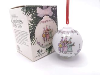 Hutschenreuther Porzellankugel Weihnachtskugel 1990 OVP