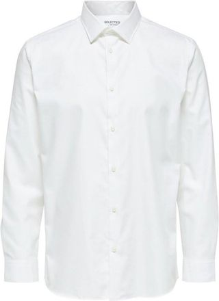 Selected Herren Slhslimethan Shirt Ls Classic B Noos, Bright White, XXS