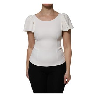 Dolce & Gabbana Wei&szlig;e Kurzarmbluse - - Blouses & Shirts - Damen - Wei&szlig; - XS