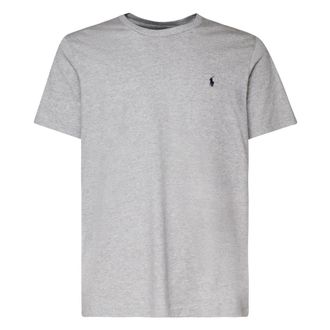 Polo Ralph Lauren Homme, Tops, Gris, Taille: S T-shirt en coton avec logo