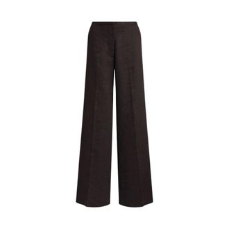 Alberta Ferretti Femme, Pantalons, Brun, Taille: 38 FR Pantalon &agrave; jambes larges