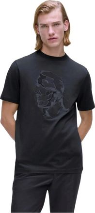 Karl Lagerfeld Homme, Tops, Noir, Taille: XL T-shirt avec illustration de Karl Ventouse