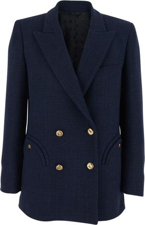 Blaz&eacute; Milano Femme, Vestes, Bleu, Taille: 34 FR Veste crois&eacute;e