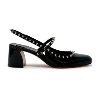 Christian Louboutin Femme, Chaussures, Noir, Taille: 38 1/2 EU Janispikes 55 Mary Janes