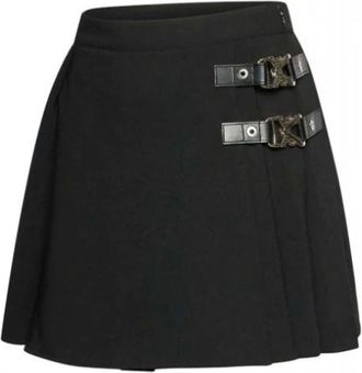 John Richmond Femme, Jupes, Noir, Taille: 40 FR Minijupe avec Boucles Lat&eacute;rales