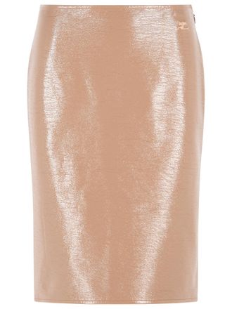 Courr&egrave;ges Jupe en vinyle Courr&egrave;ges Bronzer