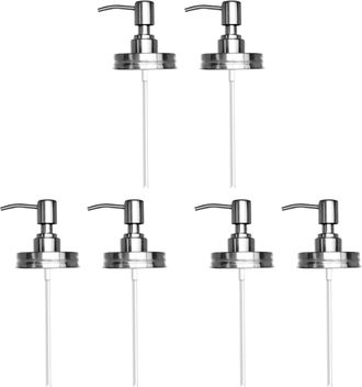 Aboofan 6st&uuml;cke Seifenspender Pumpenk&ouml;pfe F&uuml;r Einmachgl&auml;ser Nachf&uuml;llbare Lotion Und Seifenspender F&uuml;r Badezimmer Standardgr&ouml;&szlig;e Elegant Und