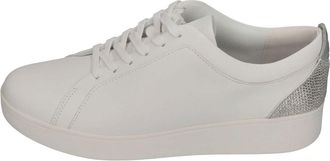 FitFlop Damen Rally Crystal-backtab Leather Sneakers Schuh, Urban White Silver, 42.5 EU