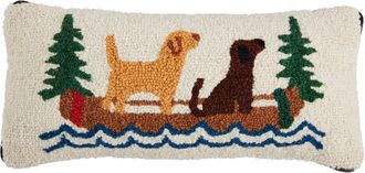 Mud Pie Kanu Haken Wolle Kissen