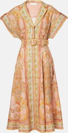 Zimmermann Hemdblusenkleid Acacia aus Leinen