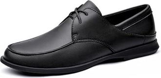 Generic Chaussures habillées Oxford for Hommes, à Lacets, Bout Rond, Derby, Bout Tablier, Cuir, antidérapantes, Basses, Semelles en Caoutchouc antidérapantes,