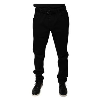 Dolce & Gabbana Homme, Jeans, Noir, Taille: 4XL Jeans en denim skinny magnifiques