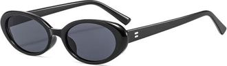 Generic Lunettes De Soleil &Agrave; Petite Monture For Hommes Et Femmes, For Sports Plein Air Ville(Black)