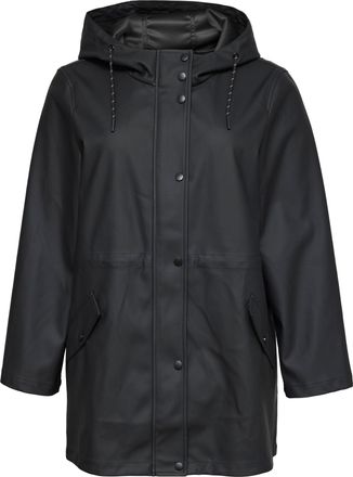 Vero Moda Curve Damen VMCMALOU Coated Jacket CUR NOOS Jacke, Black, 48