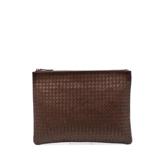 Dragon Diffusion Geflochtene Leder-Clutch - - Bags - Damen - Braun - ONE SIZE