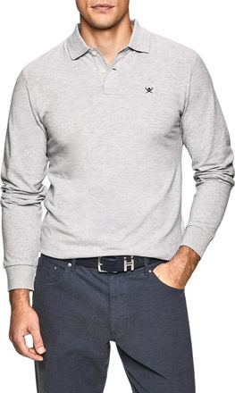 Hackett Herren Slim Fit Logo Polo Shirt, 913light Grey Marl, XL EU