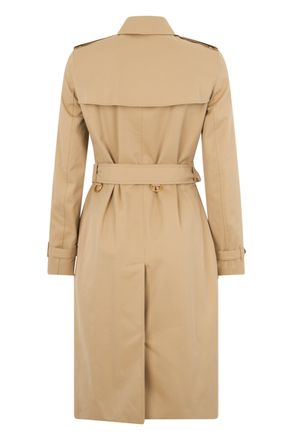 Burberry Double-Breasted Cotton Trench Coat - Beige