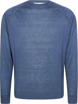 Daniele Fiesoli Homme, Pulls, Bleu, Taille: M GC ML Cotone Lino