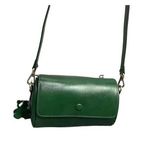 Generic Sac Femme Bandouli&egrave;Re Petit sac &agrave; bandouli&egrave;re en cuir v&eacute;ritable for femmes, main messager d&eacute;t&eacute; d&eacute;contract&eacute;, oreiller(Green)