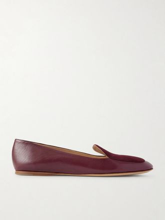 Gabriela Hearst Aveda Loafers Aus Leder Mit Velourslederbesatz - Burgunder