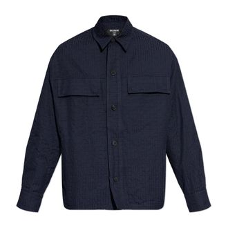 Balmain Monogram Jacket - - Jackets - Herren - Blau - XL