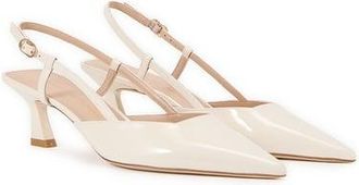 Stuart Weitzman Slingback Vinnie 50 en cuir verni