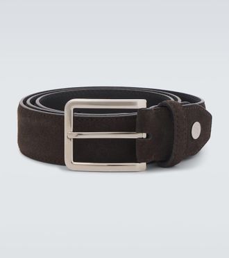 Brioni Ceinture en daim et cuir
