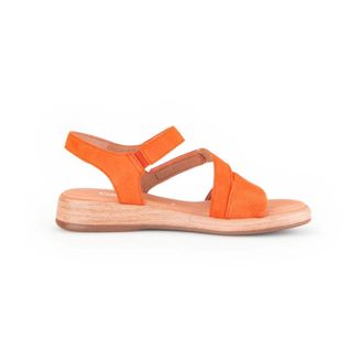 Gabor Orangefarbene Wildleder Damen Sandale - Leicht - - Shoes - Damen - Orange - 36 EU