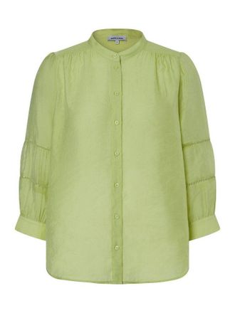 More & More Klassische Bluse leicht transparente, gl&auml;nzende Bluse