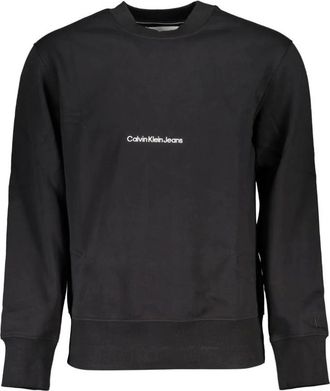 Calvin Klein Homme, Sweatshirts et sweats &agrave; capuche, Noir, Taille: XL SweaT-shirt en Polaire Noir avec Col Rond