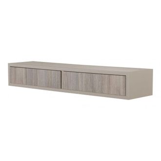 Domino &Eacute;tag&egrave;re murale avec tiroir, table de chevet suspendue, ch&ecirc;ne marron et moka, 88,2 x 13,4 x 20 cm - Domino
