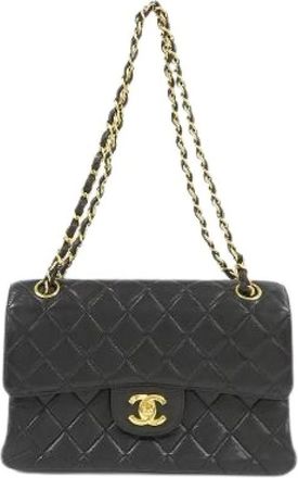 Chanel Sac bandouli&egrave;re en cuir dagneau Pre-owned - Femme - Pre-owned - Noir - Taille: ONE Size