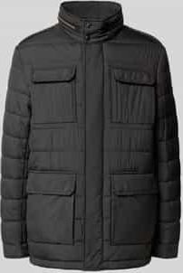 Bugatti Steppjacke mit Stehkragen und Pattentaschen