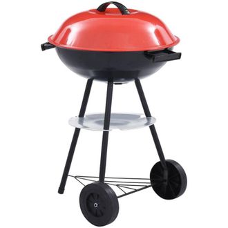 vidaXL Barbecue portable XXL au charbon avec roues 44 cm