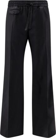 Dolce & Gabbana Homme, Pantalons, Noir, Taille: XL Wool Twill Jogging Pantalons