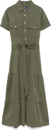 Polo Ralph Lauren Femme, Robes, Vert, Taille: 38 FR Long Sleeve Day Dress