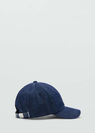 Mango Casquette 100 % coton denim bleu marine - Homme - Taille unique - MANGO MAN