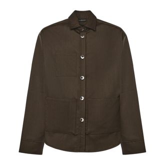 Giuliano Galiano Tobhias Wool Shirt - - Shirts - Herren - Braun - L