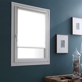 Madéco Store Enrouleur Voile Blanc sans percer - Blanc - L111 x H170cm