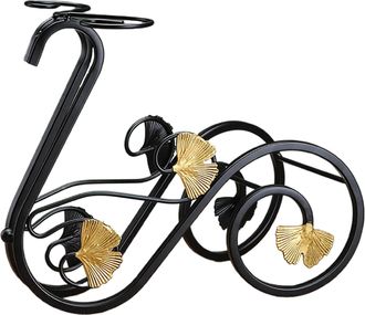 Generic Weinglasregal, Weinflaschenhalter aus Metall, Schwanenförmiges Design, Robust und Langlebig, Platzsparend, Geeignet für Küche, Wohnzimmer und Bar(Blac