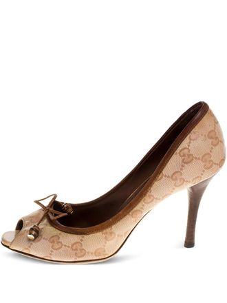 Gucci escarpins en toile GG 95 mm - Tons neutres