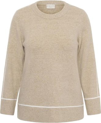 Kaffe Curve Femme, Pulls, Beige, Taille: 38 FR Kcloni Knit Pullover