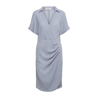 &Co Woman V-Ausschnitt-Wickelkleid - - Dresses - Damen - Blau - M