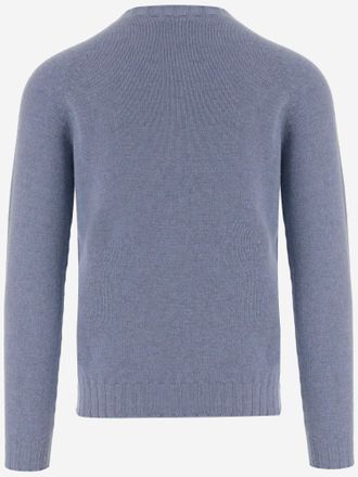 Tagliatore Mens Cashmere Sweater Light Blue