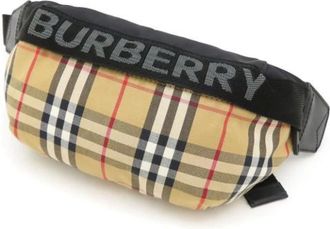 Burberry unisex, Pre-owned, Beige, Taille: ONE Size Sac Banane en Nylon Pre-owned